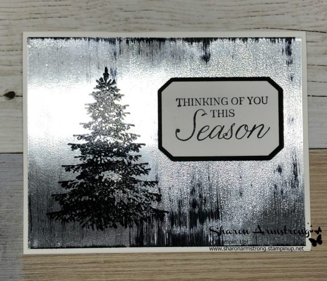 Black Ice Technique Greeting Card - TX Stampin' Sharon