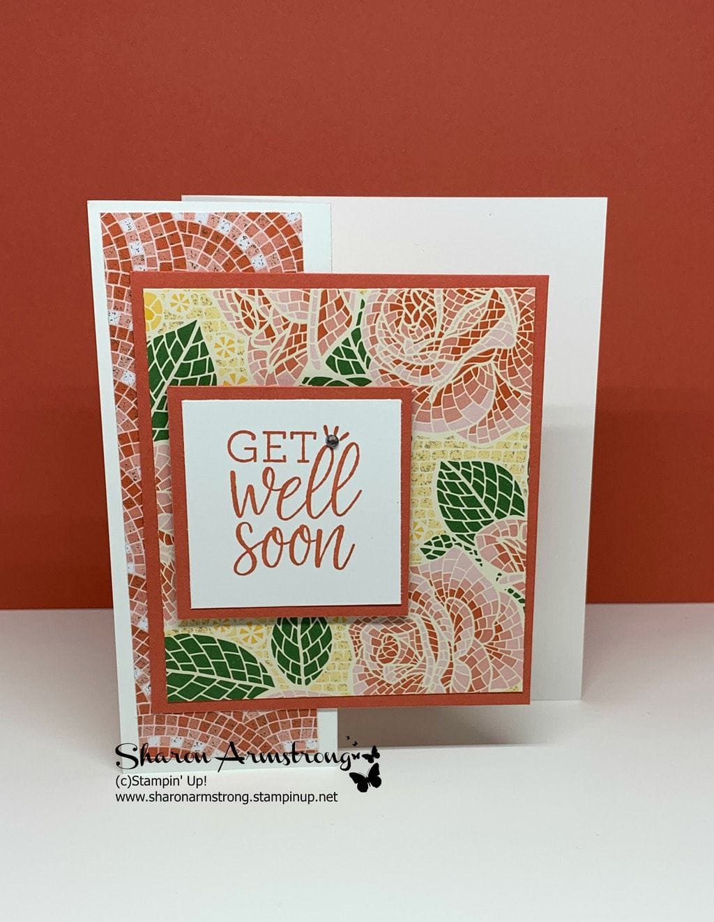 Get Well Soon Fun Fold Card Tx Stampin Sharon