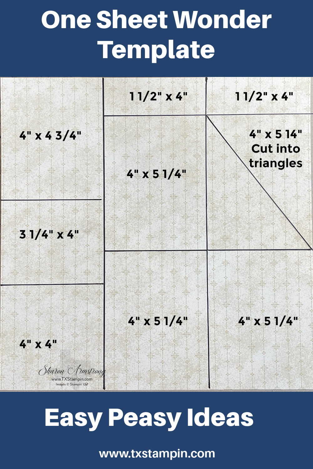 One Sheet Wonder Template: How To Make 10 Simple Greeting Cards