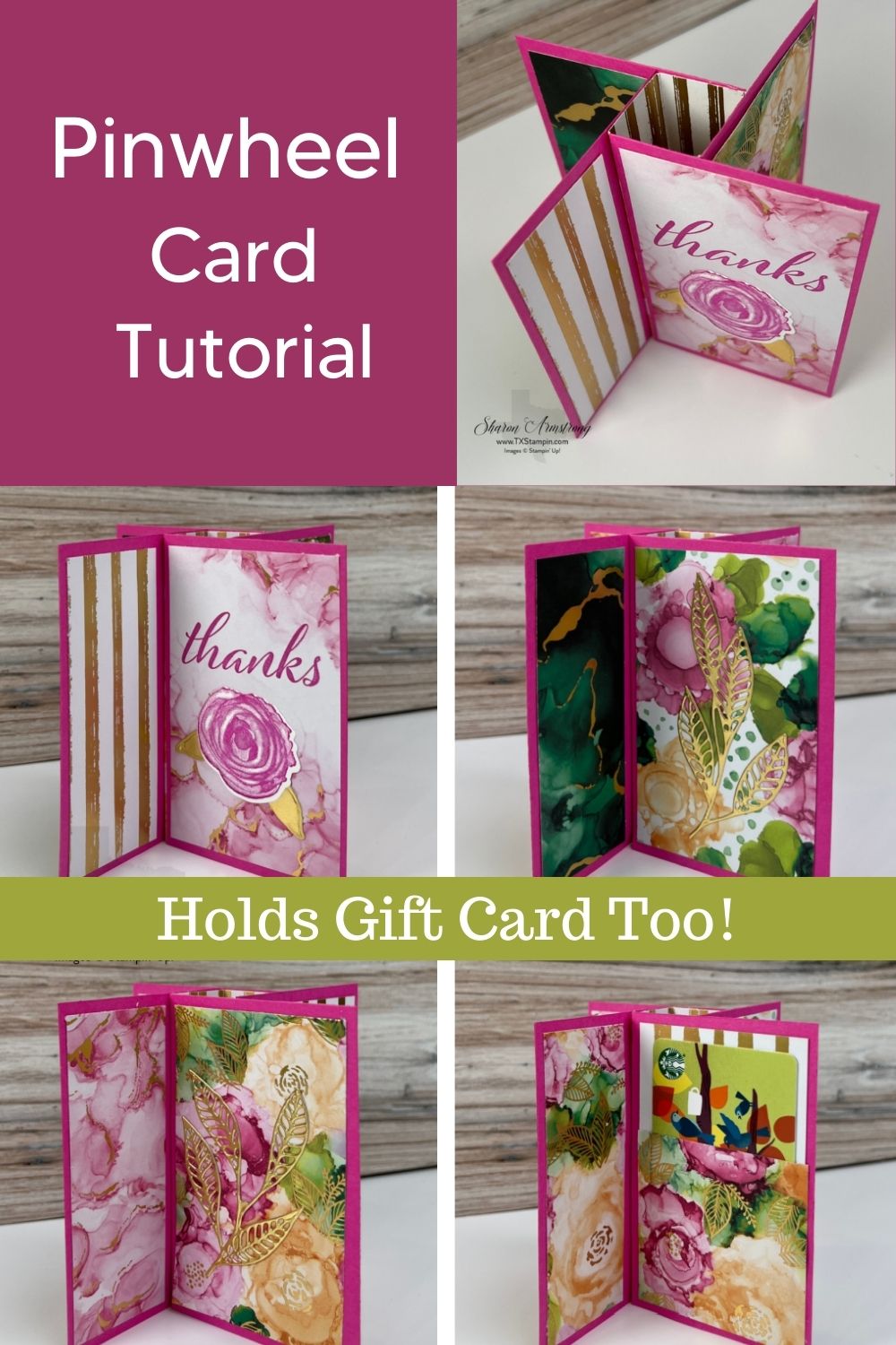 Pinwheel Card Tutorial: Easily Make This Double As A Gift Card Holder!