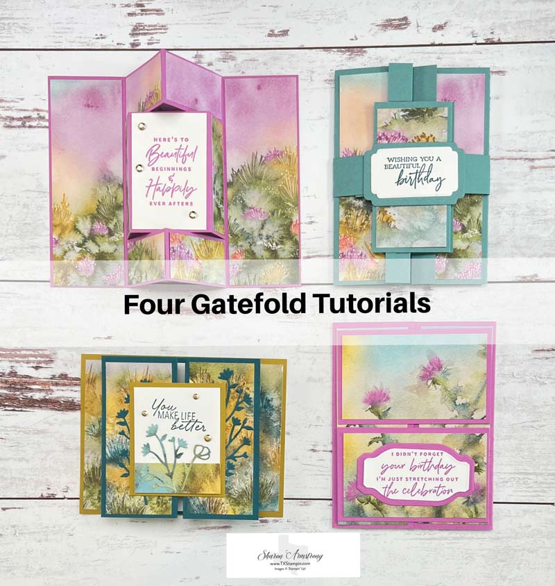 Four Gatefold Cards - TX Stampin' Sharon