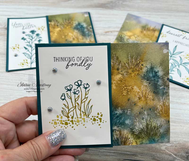 Three Different Cards using same Measurements - TX Stampin' Sharon