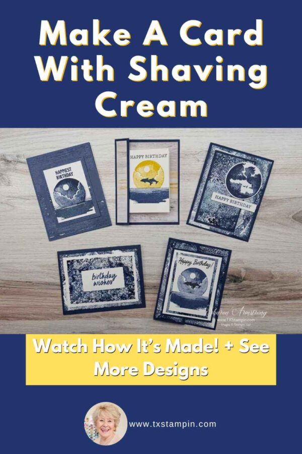Shaving Cream Card? The Technique With Fun Results - TX Stampin' Sharon